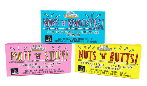 Muff 'n' Stuff Gift Set of 3 Funny Soaps Award Winning – Wonkey Donkey ...