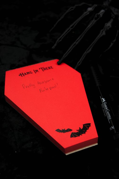 Coffin Shaped Bat Notepad | The Vampire's Study - Wonkey Donkey Bazaar