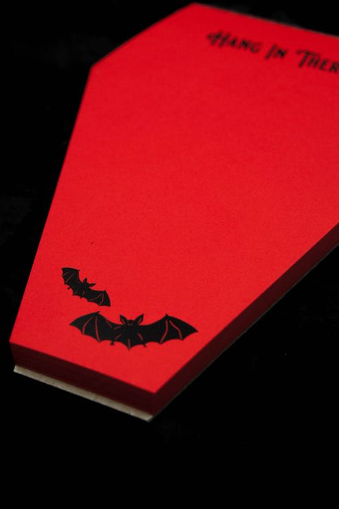 Coffin Shaped Bat Notepad | The Vampire's Study - Wonkey Donkey Bazaar